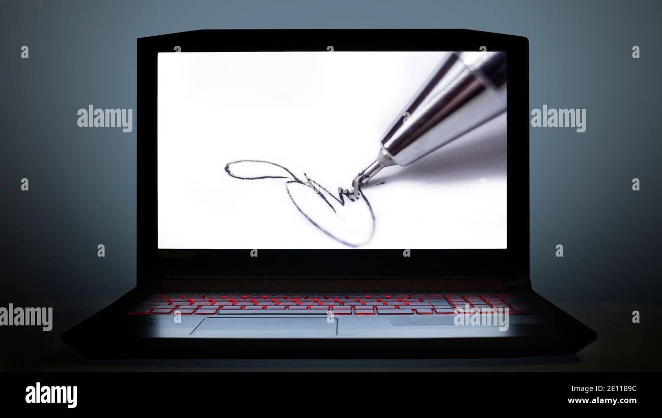 Digital Signature High Resolution Stock Photography and Images - Alamy