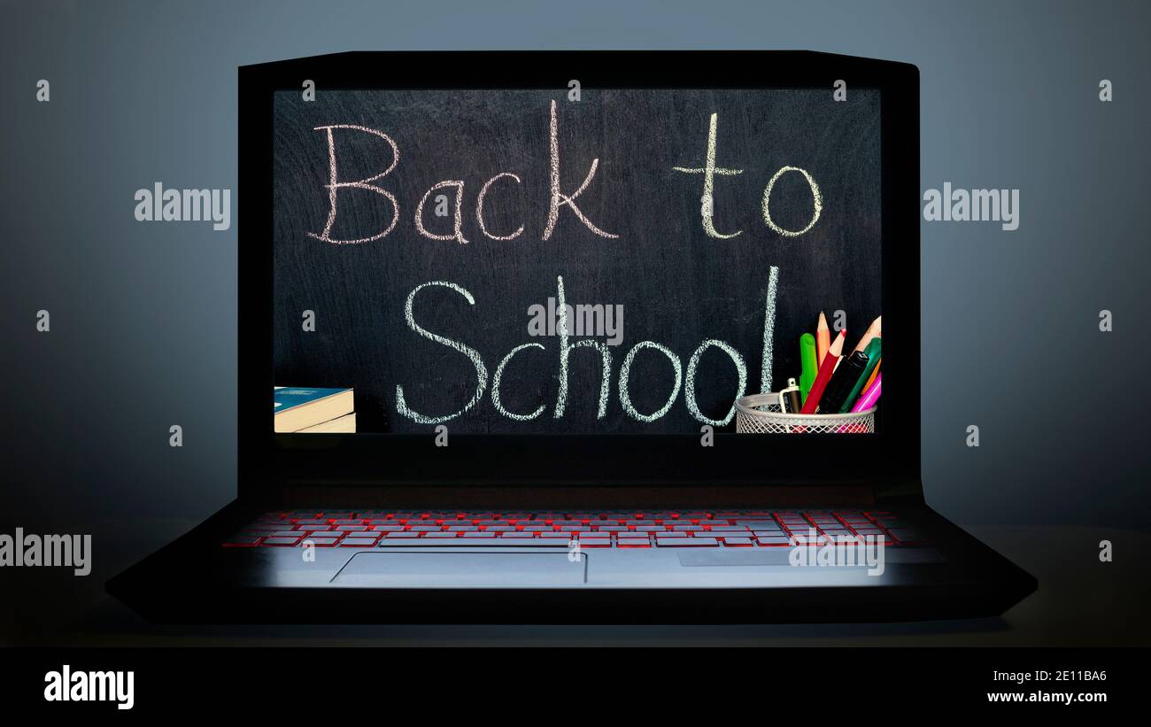 Back school technology banner digital hi-res stock photography and ...