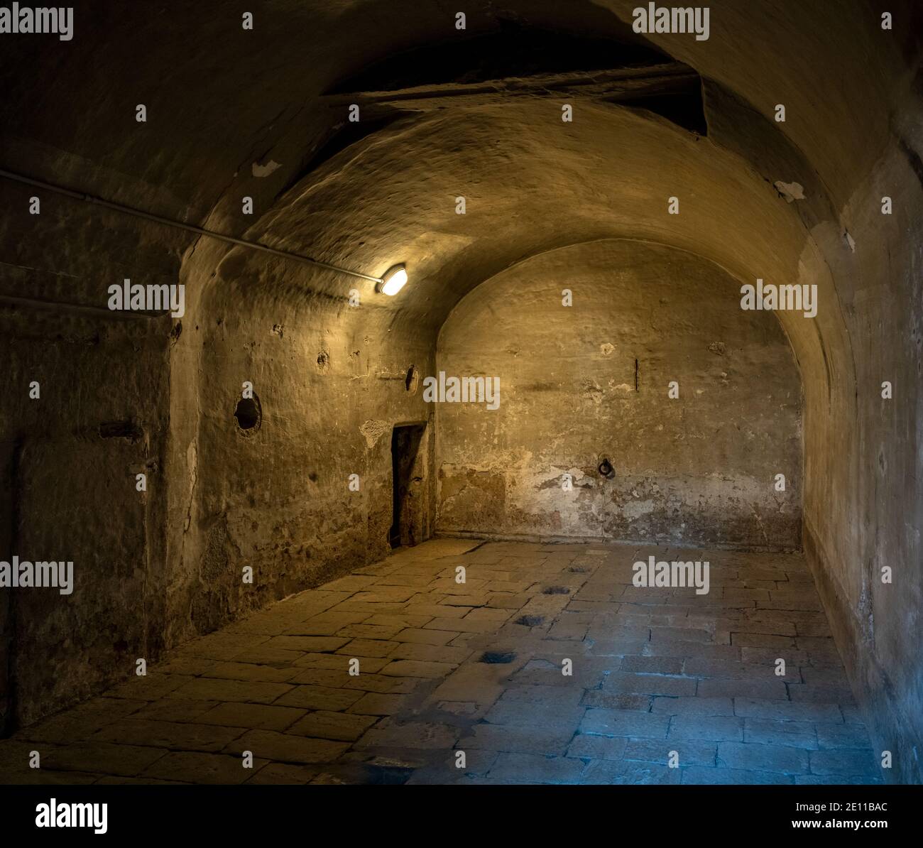 Medieval Dungeon In A Fortress Stock Photo - Alamy