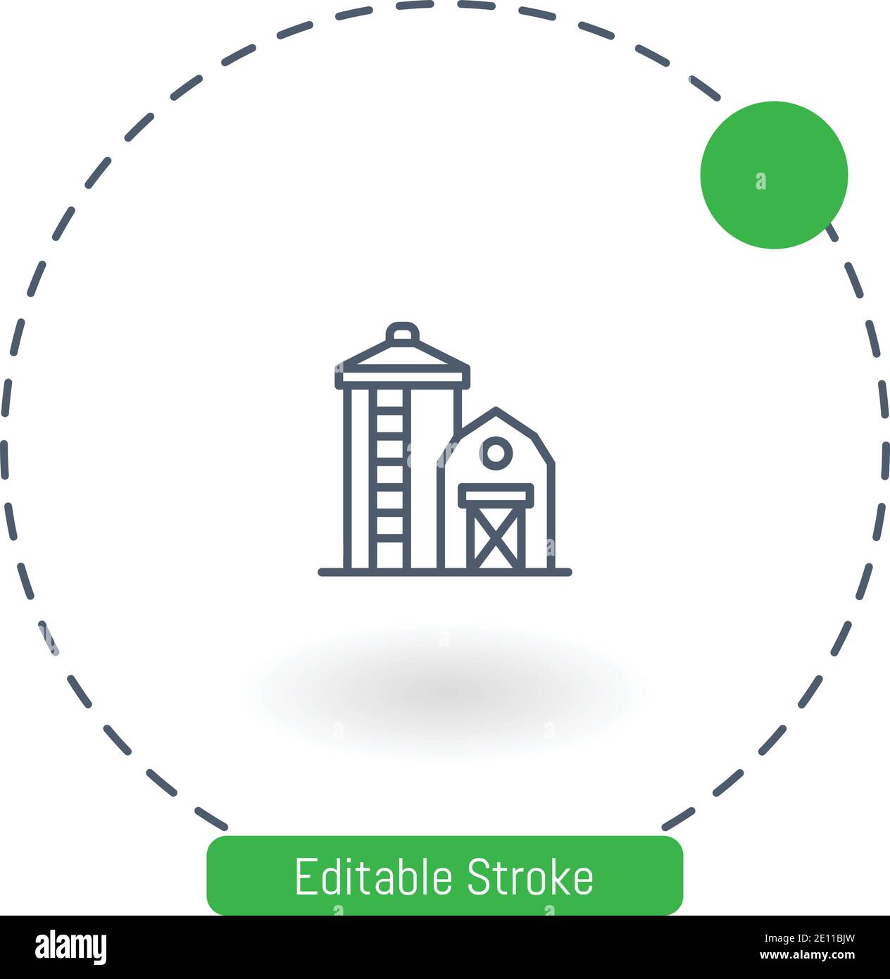 silo vector icon editable stroke outline icons for web and mobile Stock ...
