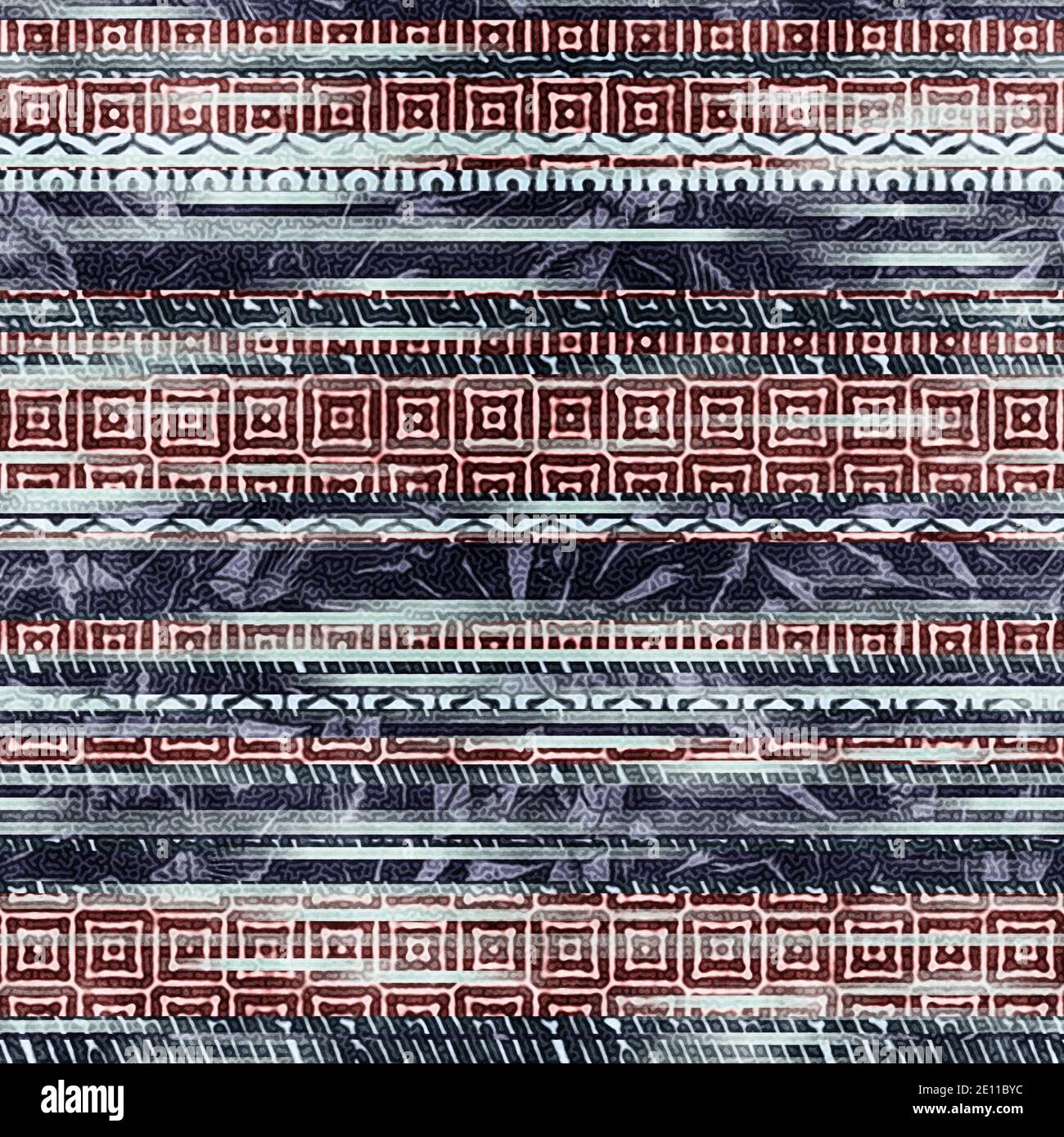 Seamless ethnic tribal pattern stripes rug design Stock Photo - Alamy