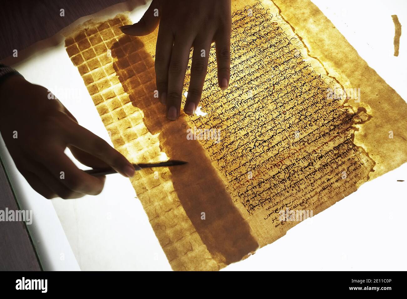 The restoration of manuscripts in the private library Mamma Haidara in ...
