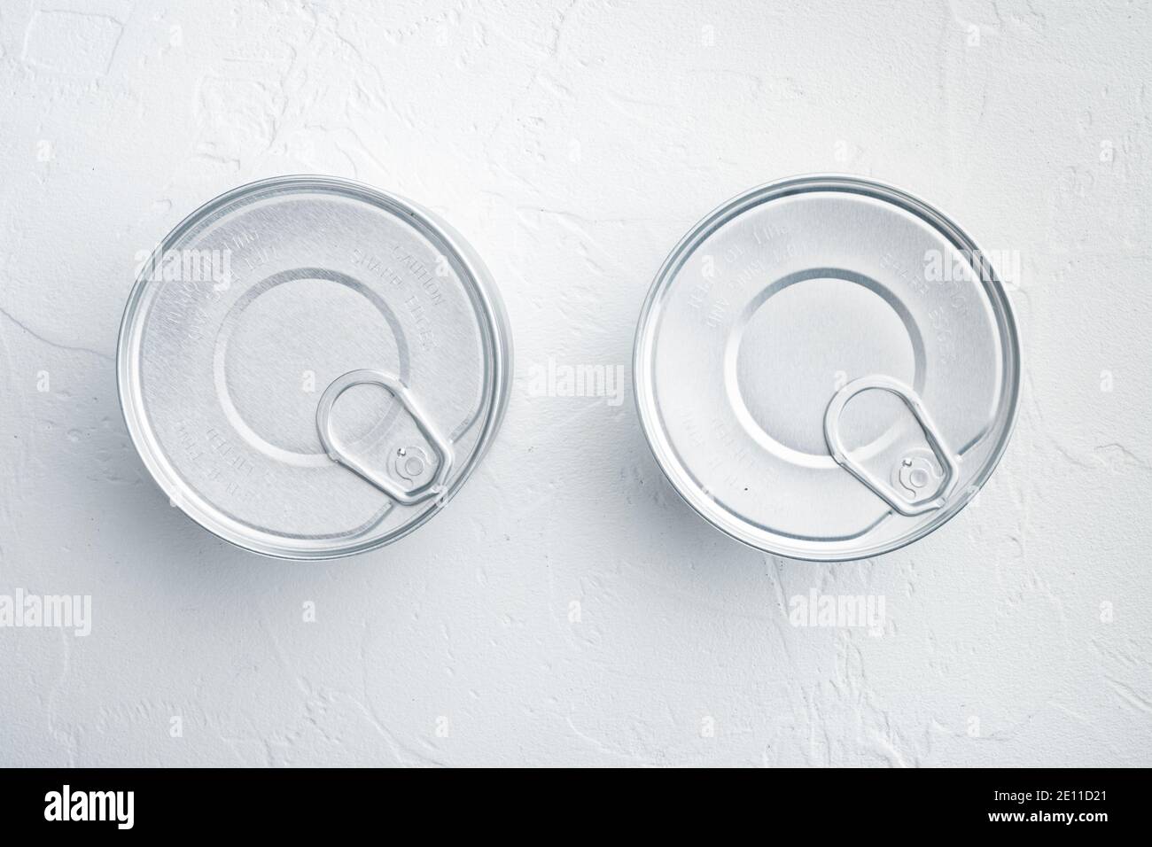 Canned dip tin can, on white background, top view or flat lay Stock ...