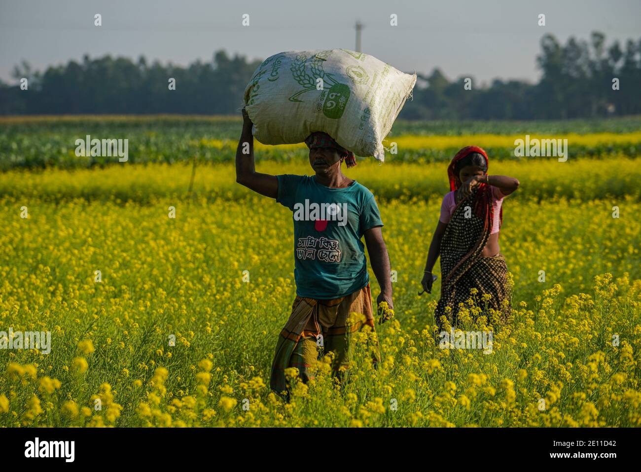 Dhaka, Dhaka, Bangladesh. 3rd Jan, 2021. Men and women walk through ...