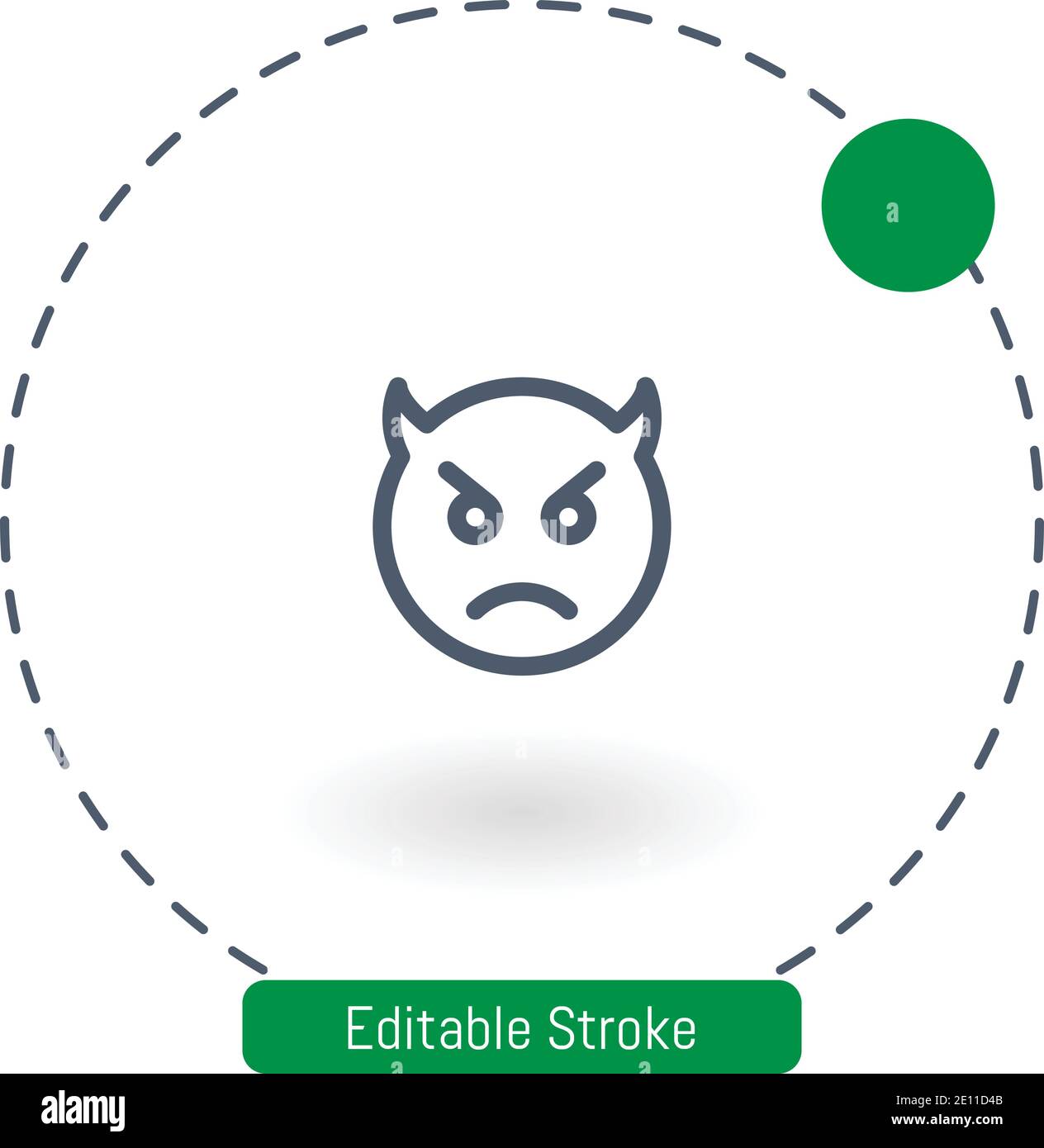 devil vector icon editable stroke outline icons for web and mobile ...
