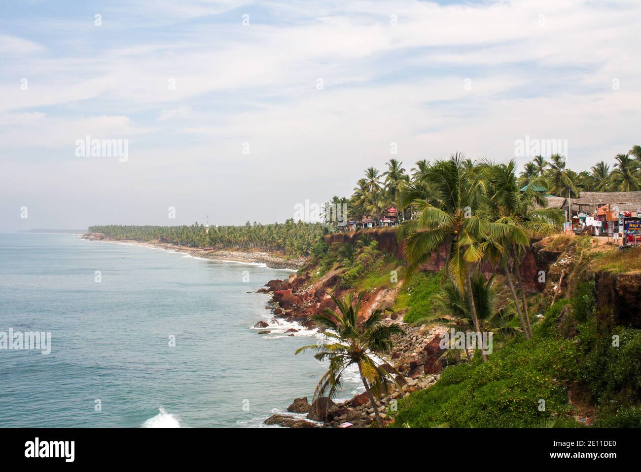 Coastline in Varkala, India Stock Photo - Alamy