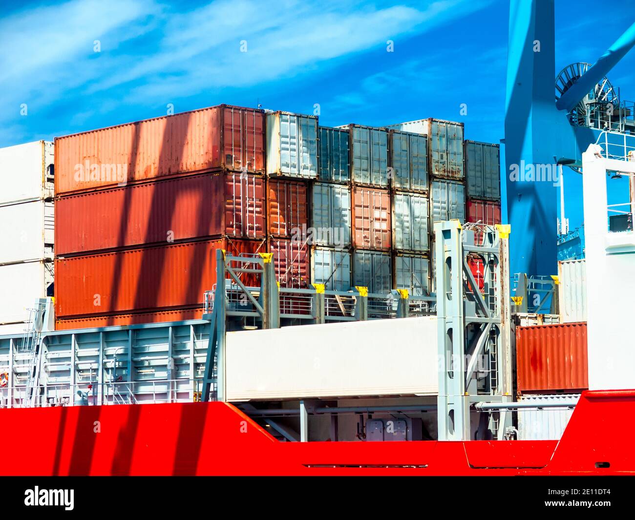 Container Ship In The Habor Stock Photo - Alamy