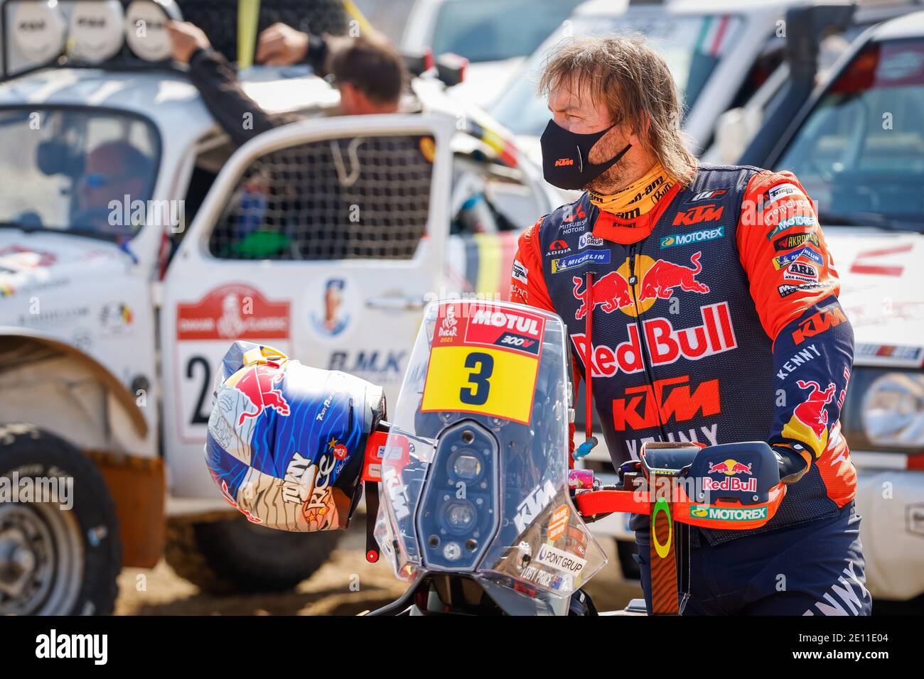 Price Toby (aus), KTM, Red Bull KTM Factory Team, Moto, Bike, portrait during the Dakar 2021a s ...