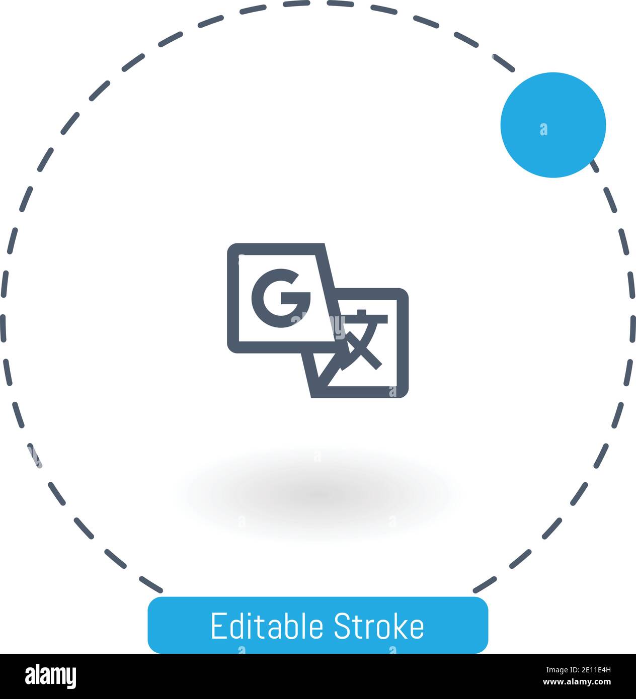 google translate vector icon editable stroke outline icons for web and ...