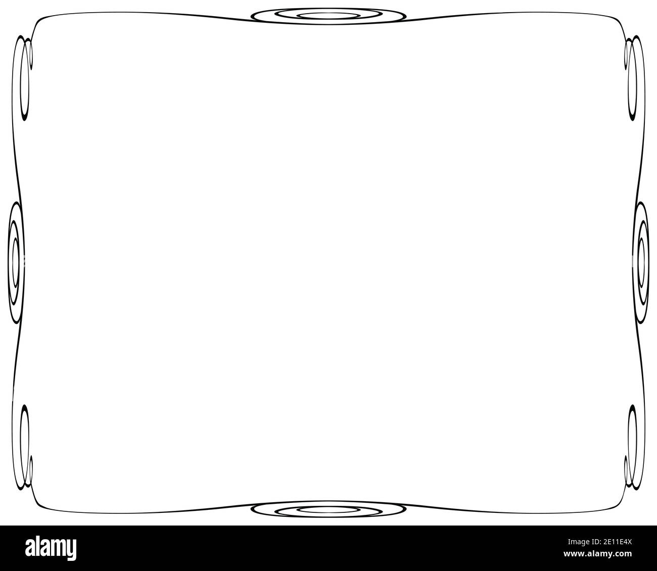 Decorative frames. Retro ornamental frame, vintage rectangle ornaments ...