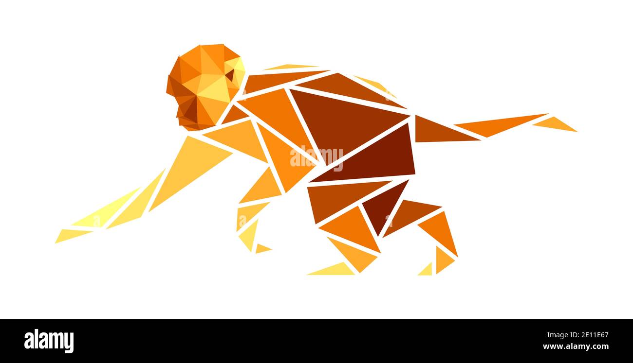 Vector monkey in low poly style Stock Vector Image & Art - Alamy