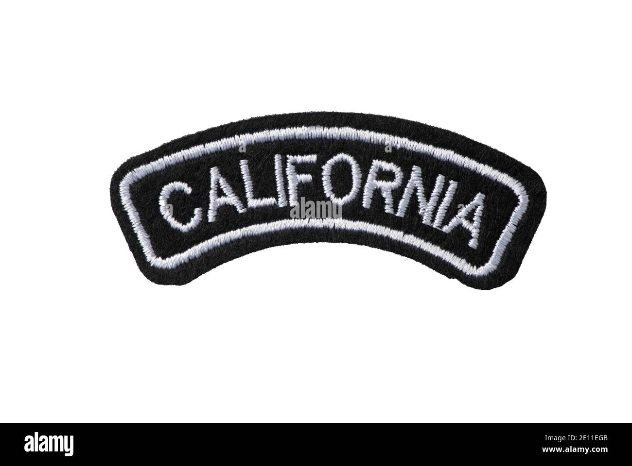Black arc badge with CALIFORNIA lettering isolated on white background ...