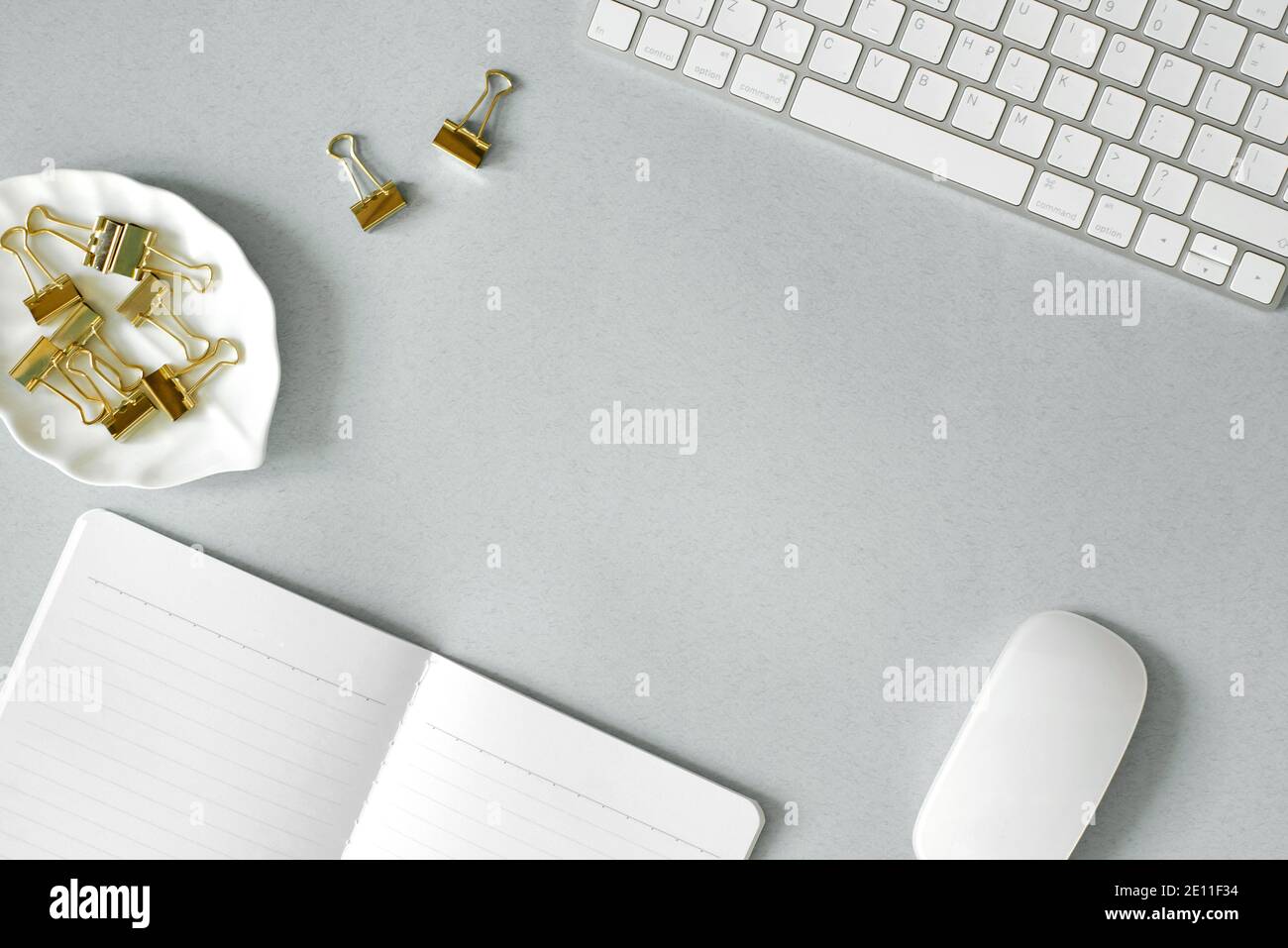 Office Desk workspace-flat layout of the workspace layout with Notepad ...