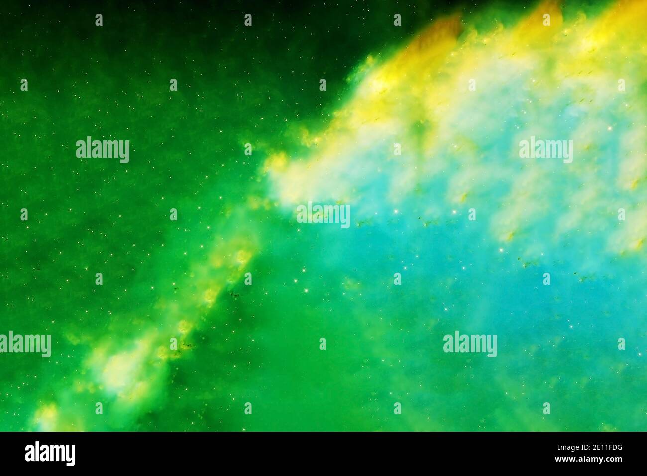 Green galaxy in deep space. Elements of this image were furnished by ...