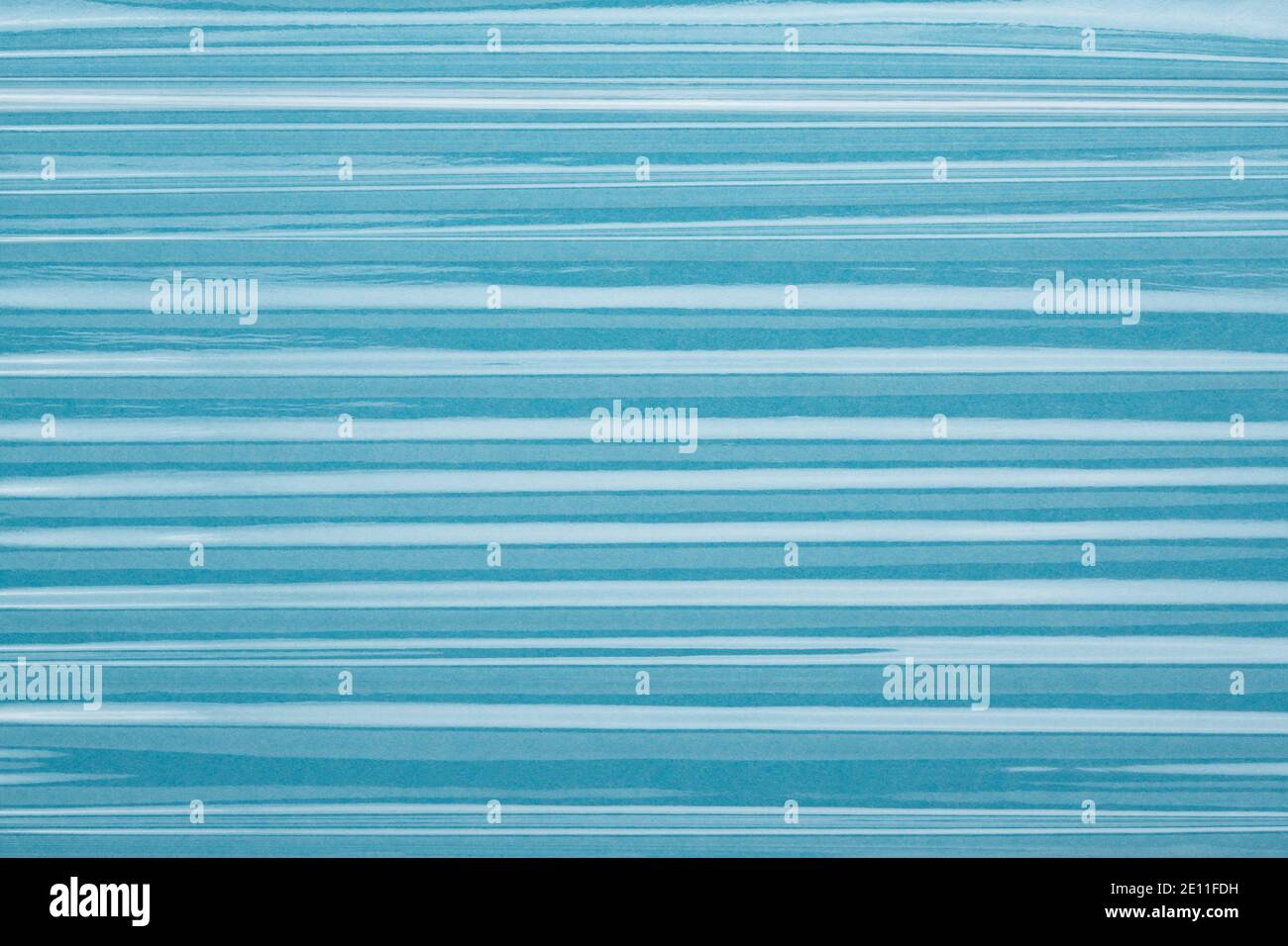Cling film folds texture, plastic, vinyl blue striped background Stock ...