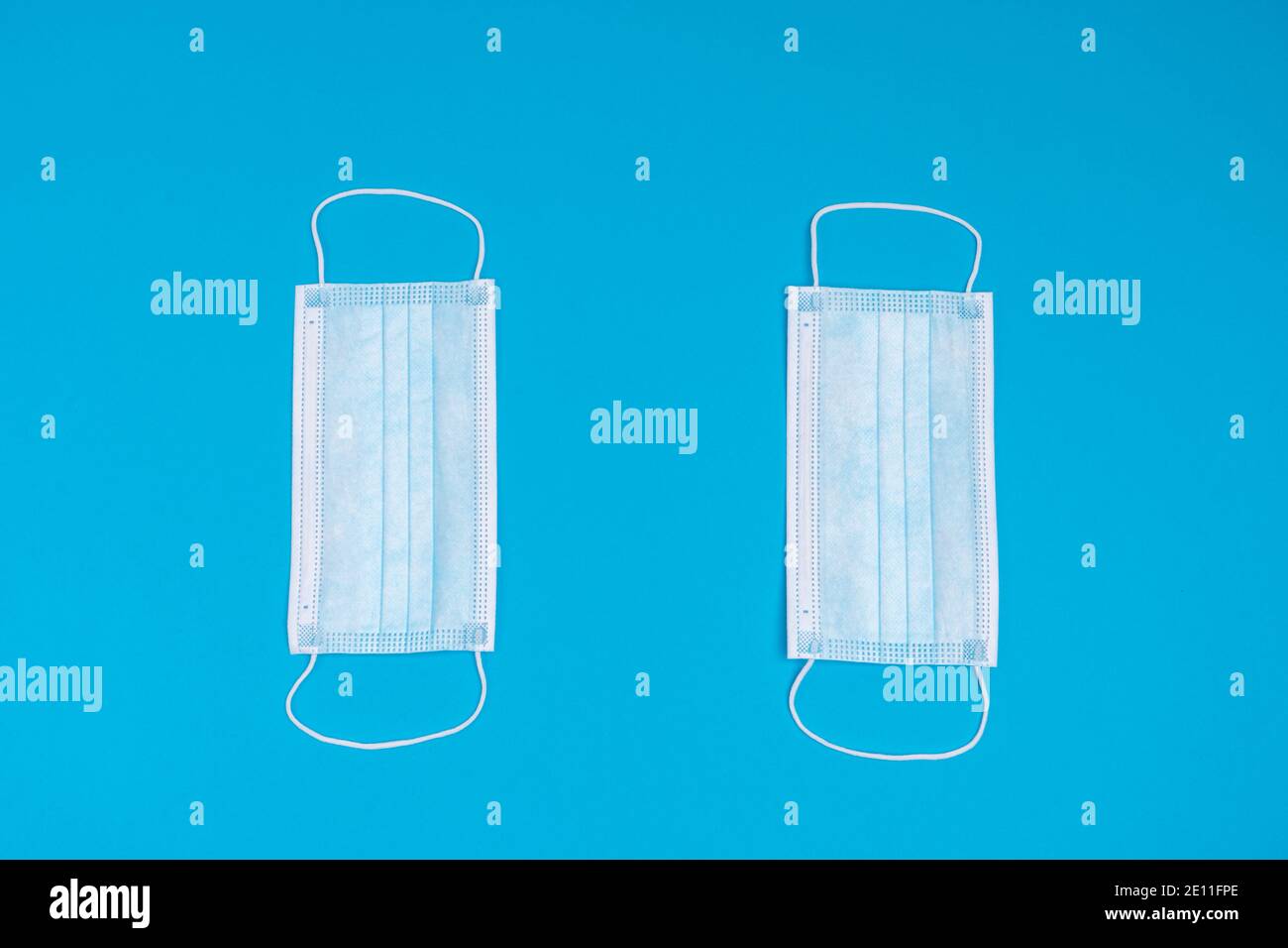 2020 logo made from medical masks. As a symbol of a pandemic. Blue ...