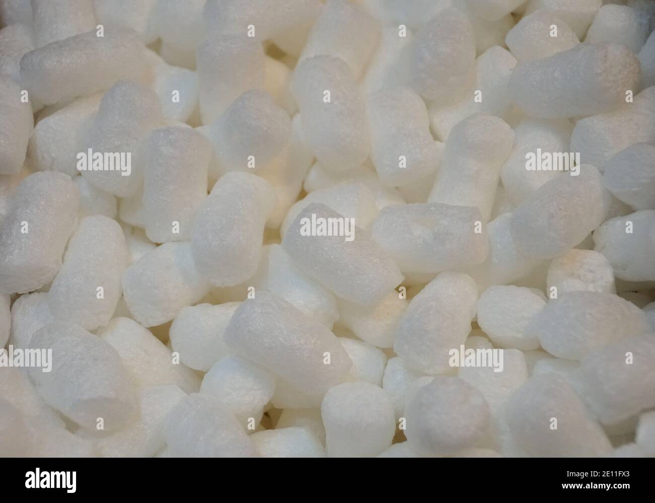 Close up of the white packing peanuts to secure shipment Stock Photo ...