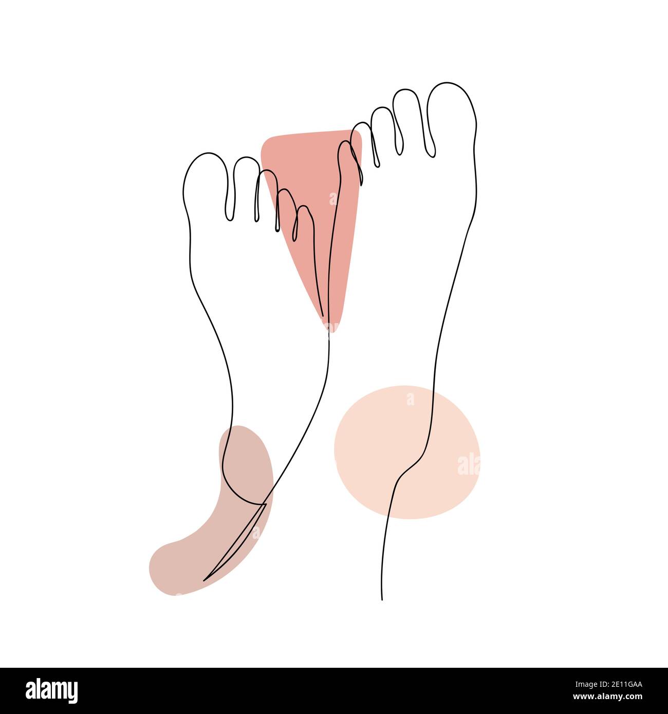 Abstract image of feet isolated on white Stock Vector Image & Art - Alamy