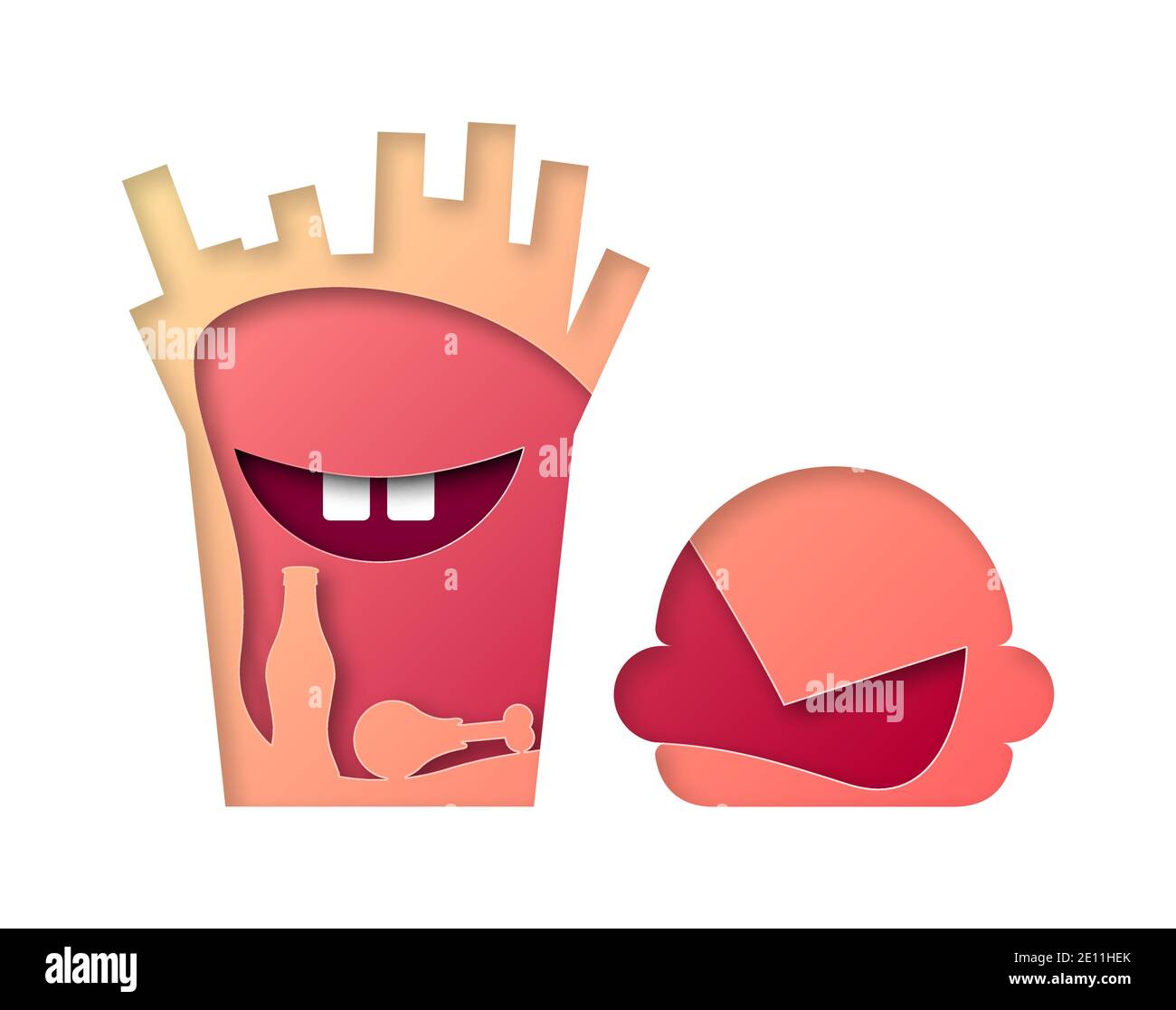 Food in paper Stock Vector Images - Alamy