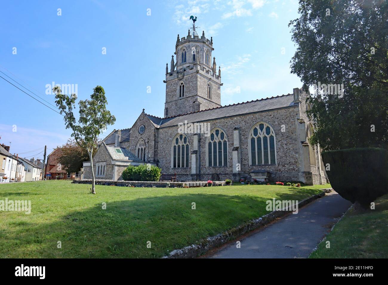 The parish church in the small town of Colyton in Devon Stock Photo - Alamy