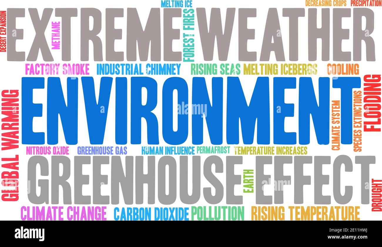Environment word cloud on a white background Stock Vector Image & Art ...