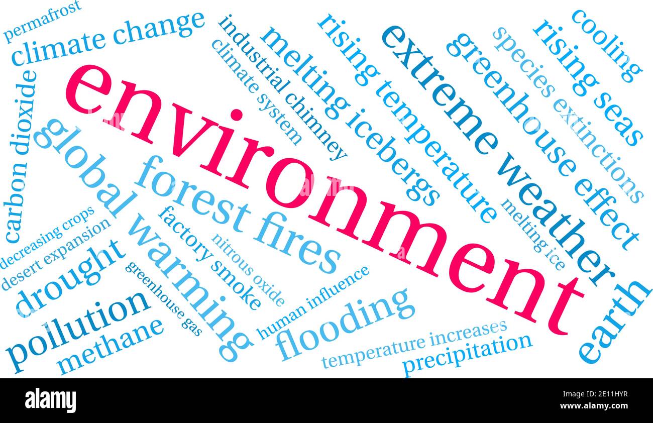 Environment word cloud on a white background Stock Vector Image & Art ...