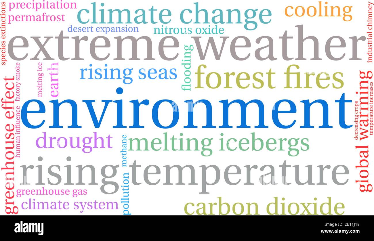 Environment word cloud on a white background Stock Vector Image & Art ...