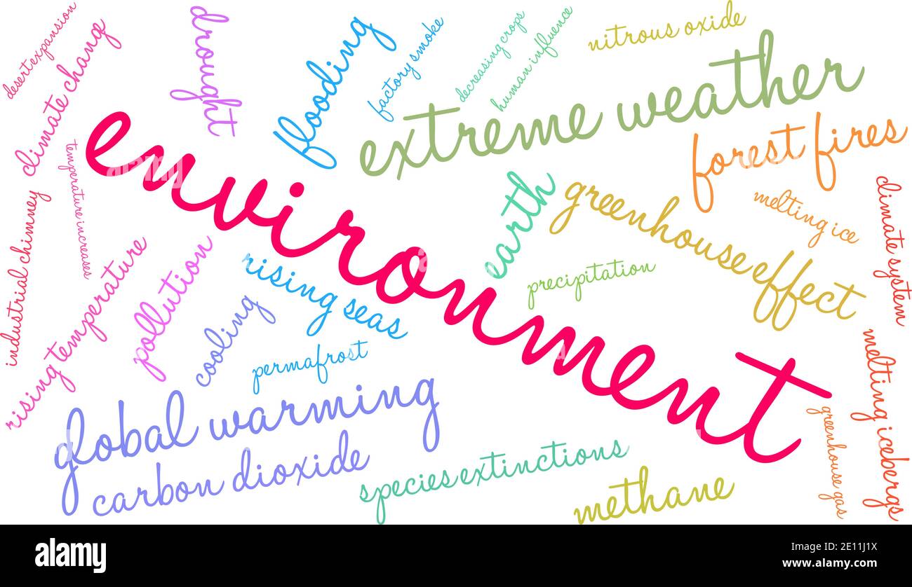 Environment word cloud on a white background Stock Vector Image & Art ...