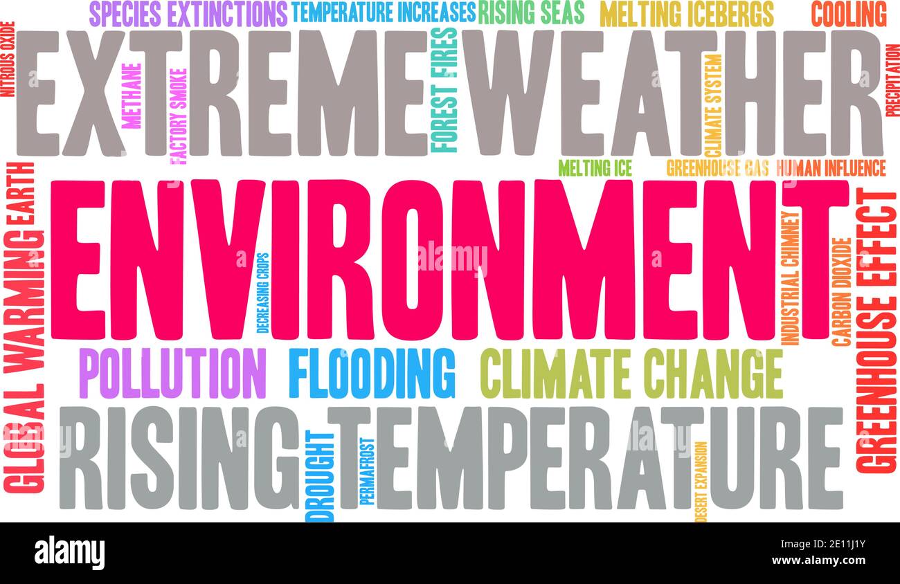 Environment word cloud on a white background Stock Vector Image & Art ...