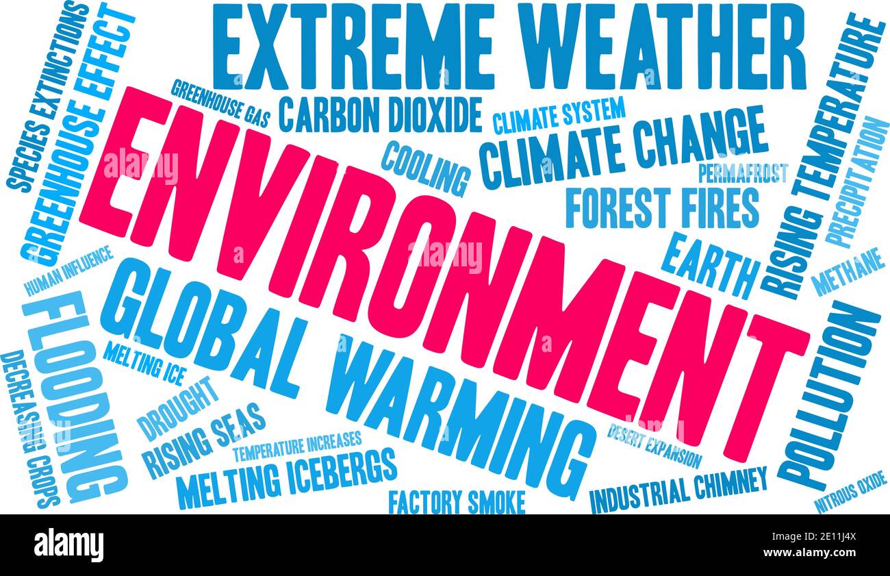 Environment word cloud on a white background Stock Vector Image & Art ...