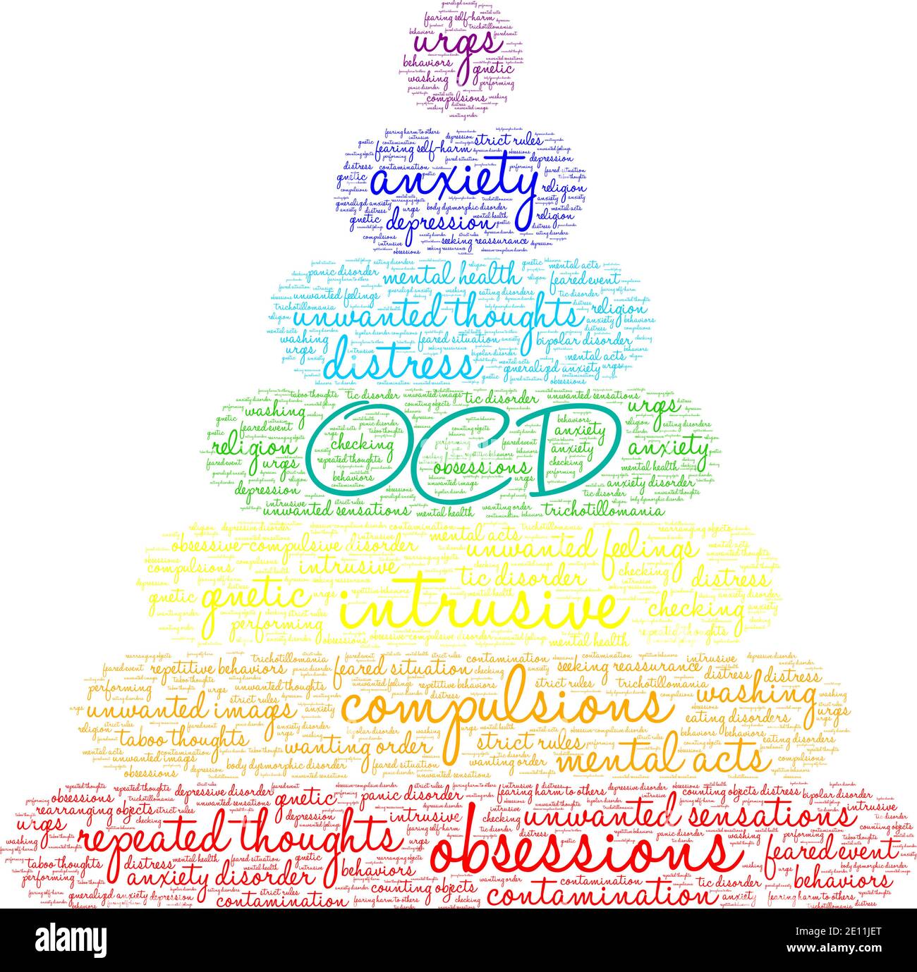 OCD word cloud on a white background Stock Vector Image & Art - Alamy