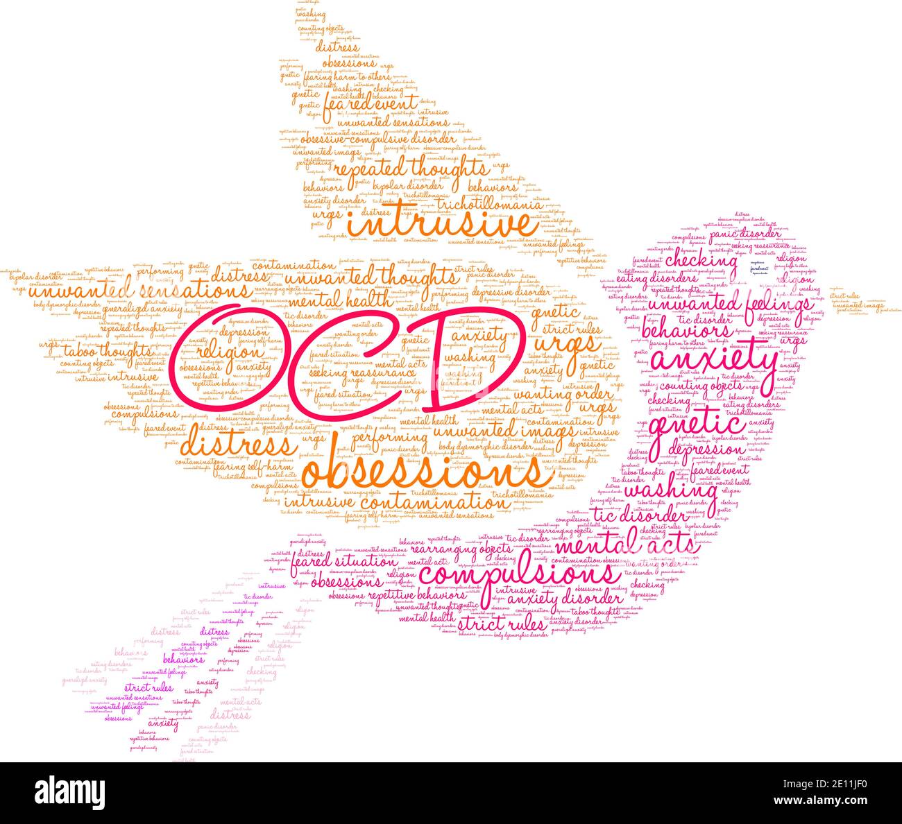 OCD word cloud on a white background Stock Vector Image & Art - Alamy