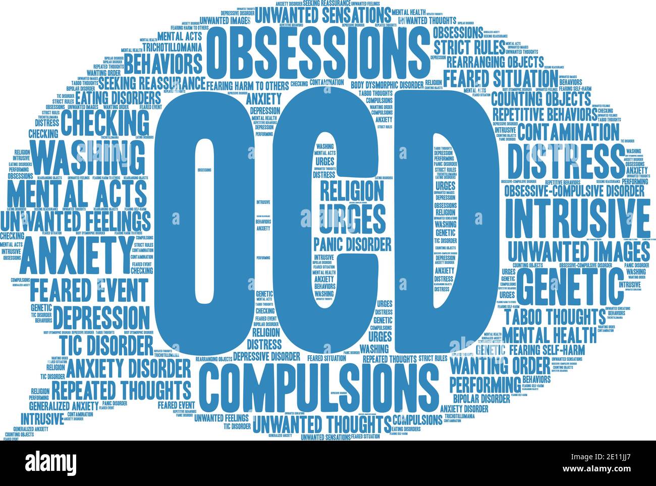 OCD word cloud on a white background Stock Vector Image & Art - Alamy