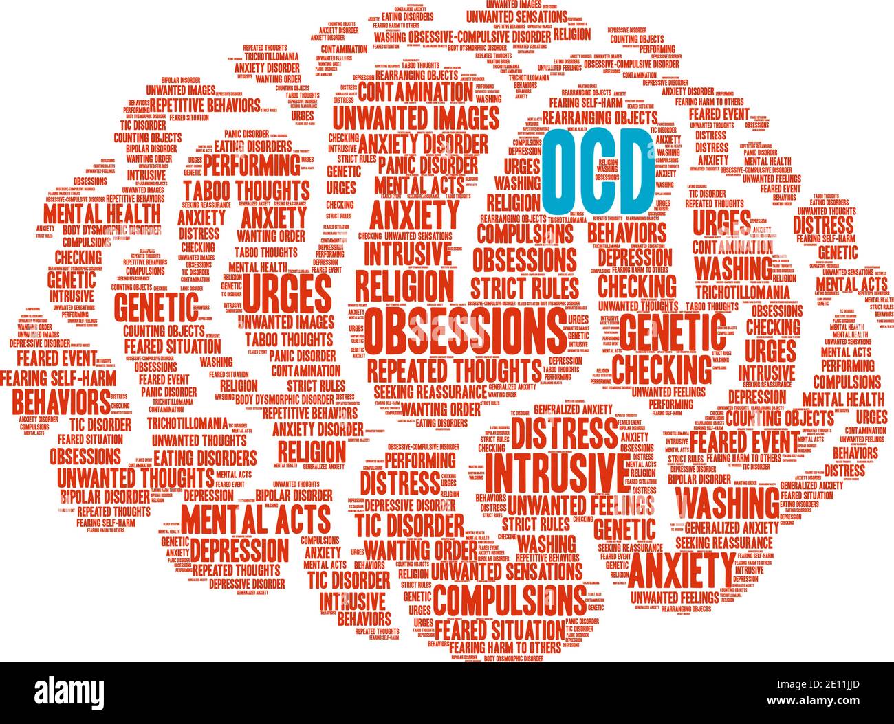 OCD word cloud on a white background Stock Vector Image & Art - Alamy