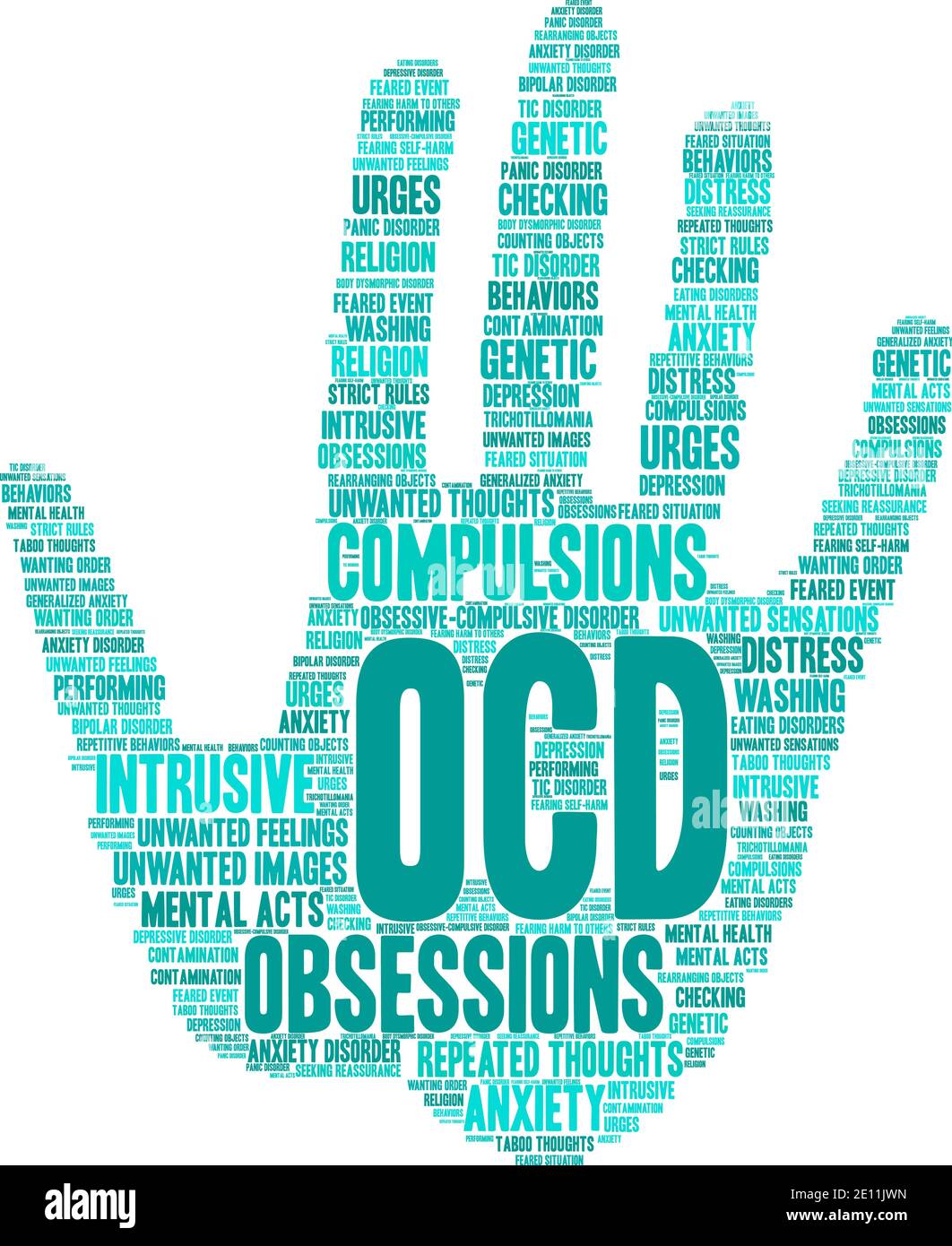 OCD word cloud on a white background Stock Vector Image & Art - Alamy