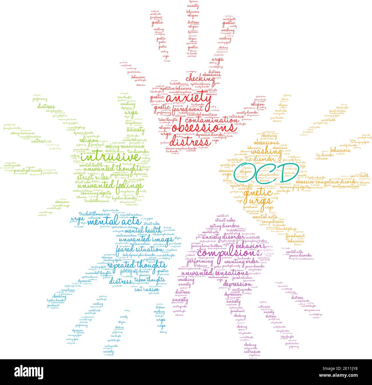 OCD word cloud on a white background Stock Vector Image & Art - Alamy