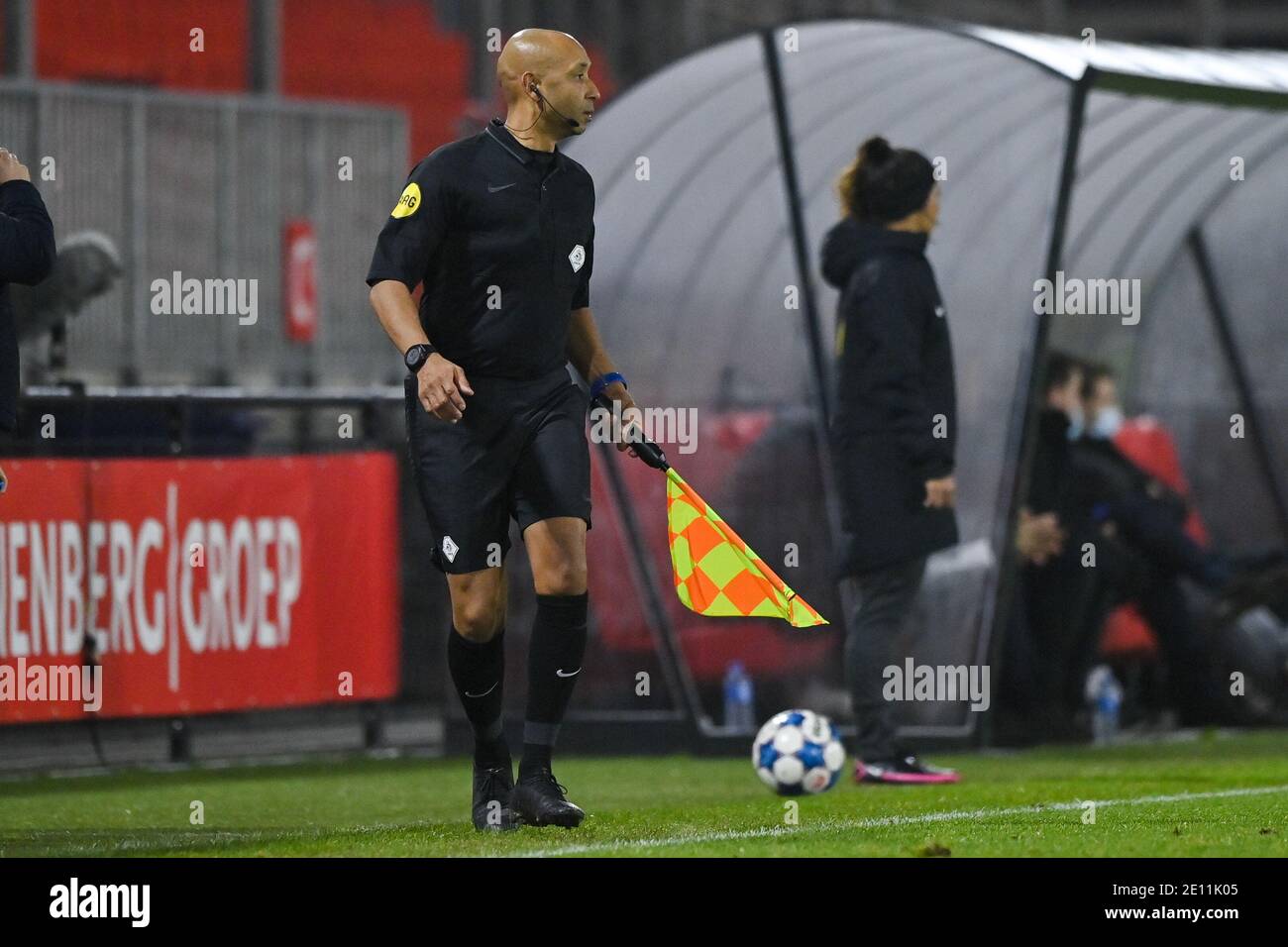 ALMERE, NETHERLANDS - JANUARY 2: L-R: assistant referee Nicky Siebert ...