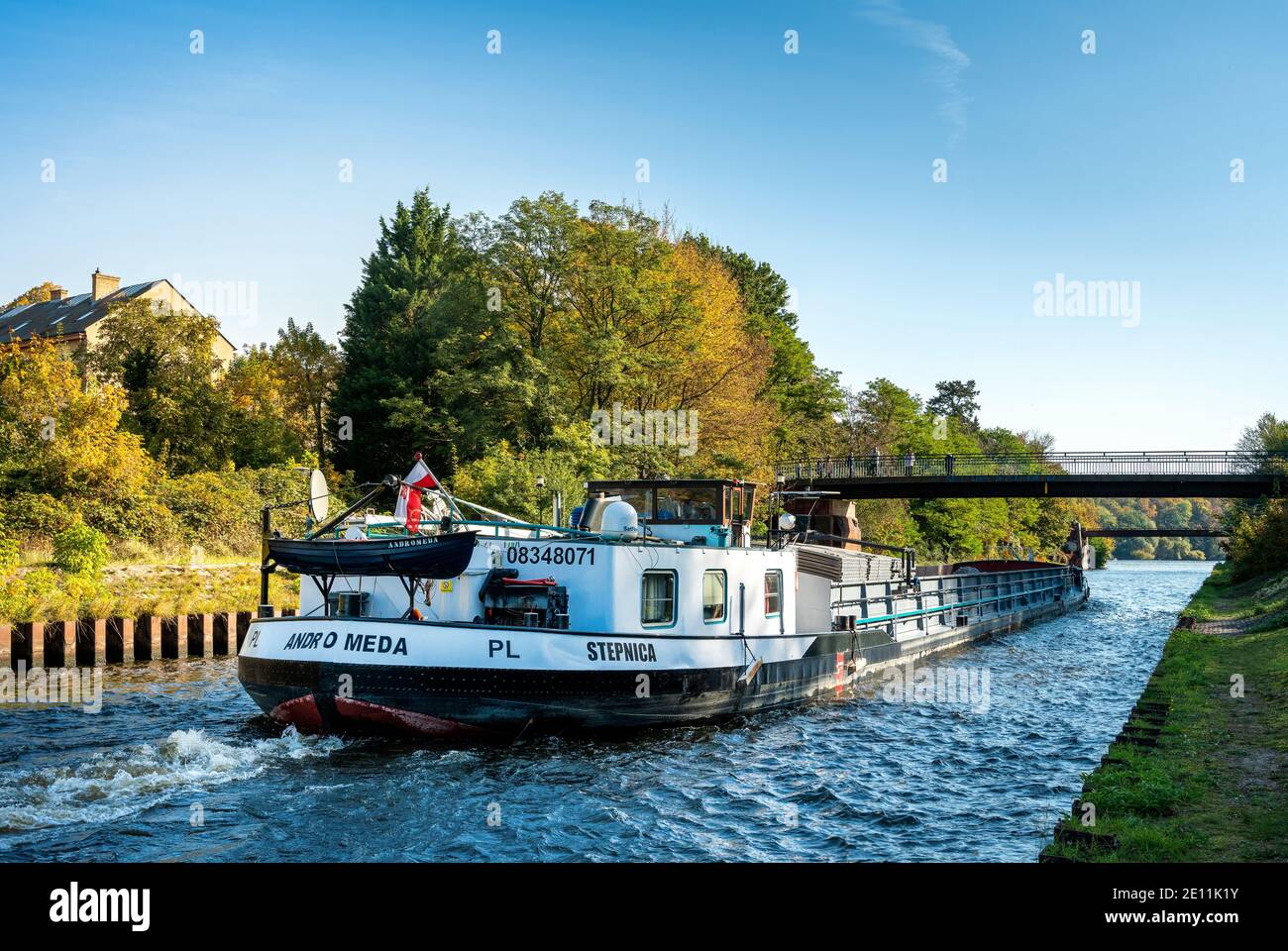 A Barge On The Havel River Near Potsdam Stock Photo - Alamy