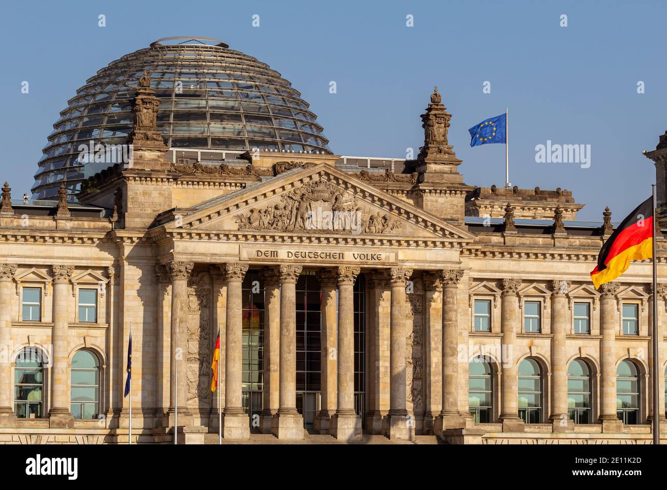 Reichstag Building, Seat Of The German Parliament Deutscher Bundestag ...