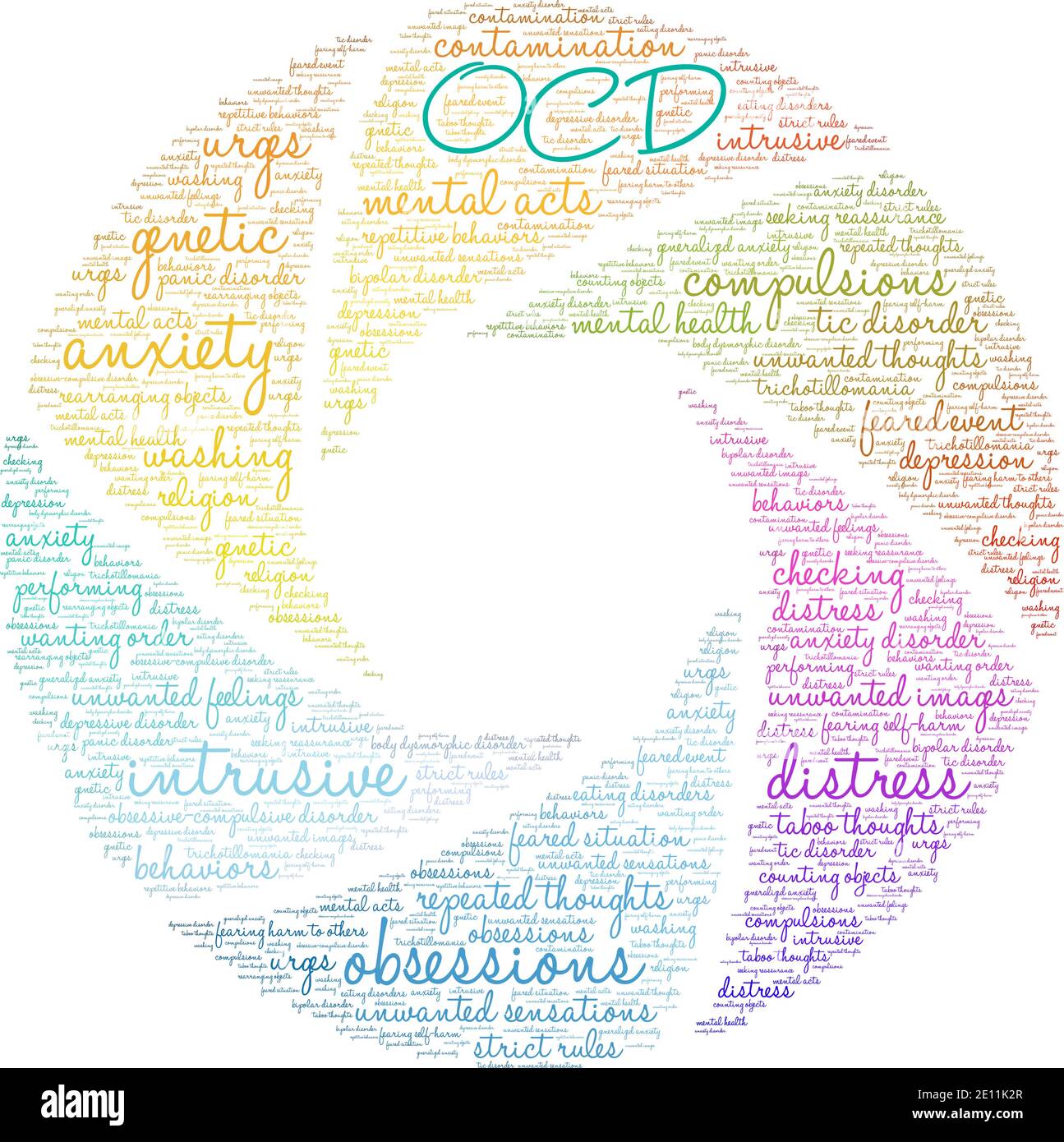 OCD word cloud on a white background Stock Vector Image & Art - Alamy