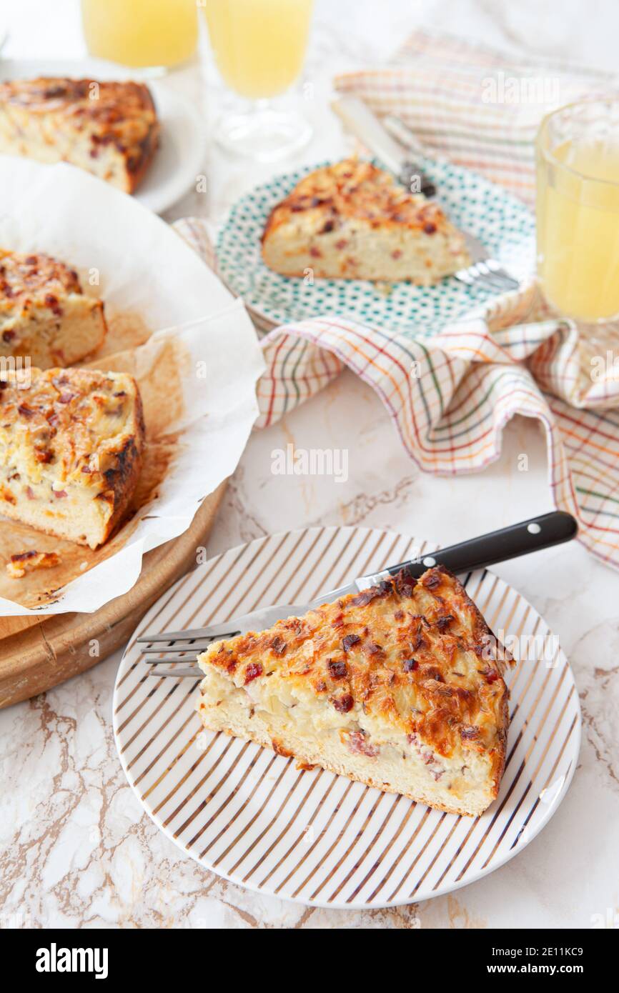 Savoury Onion Cake Stock Photo - Alamy