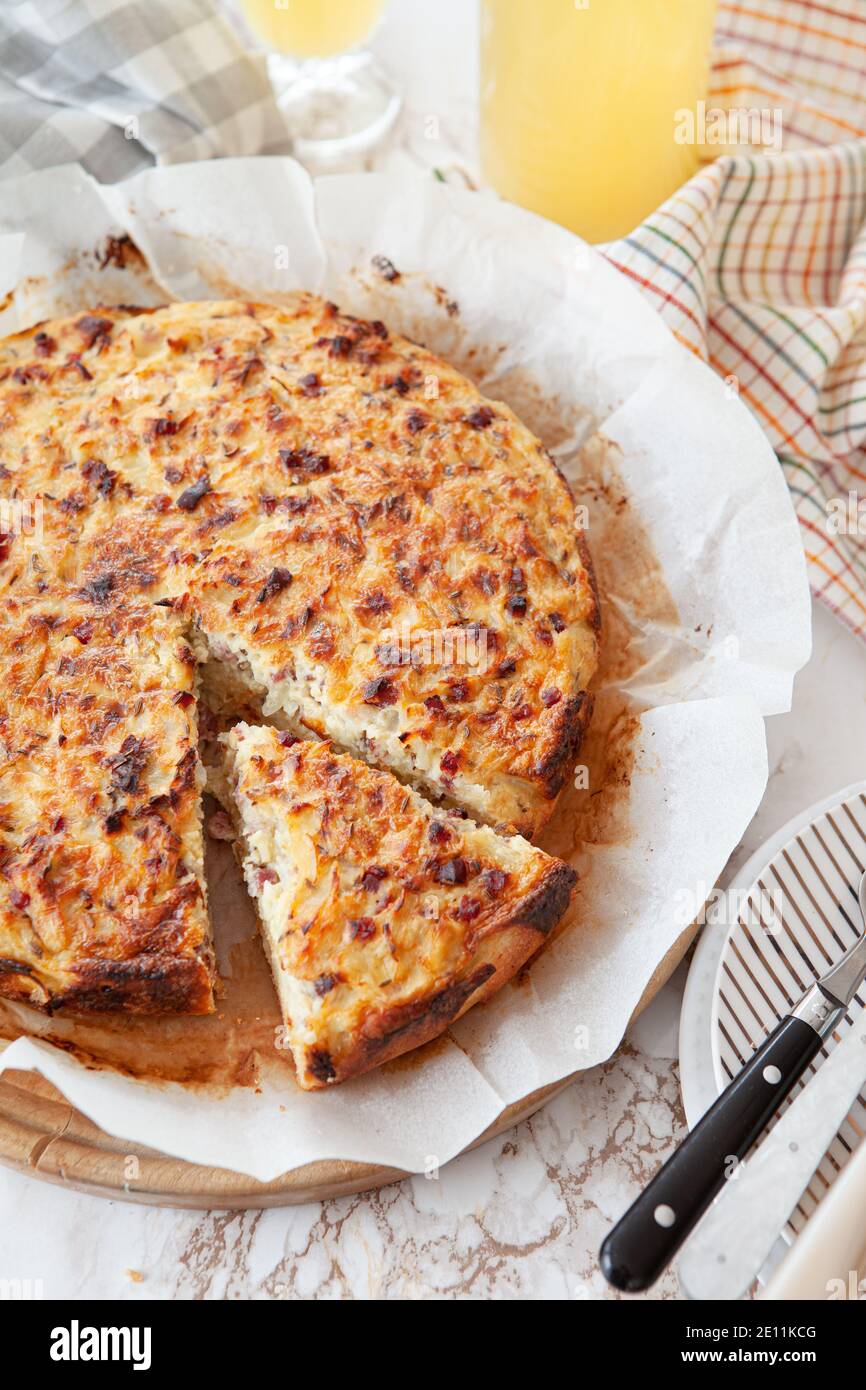 Savoury Onion Cake Stock Photo - Alamy