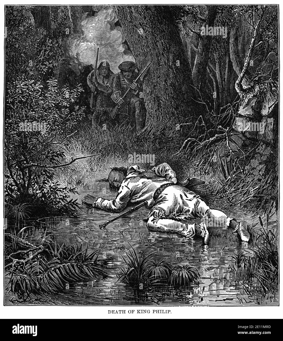 Death of King Philip, Illustration, Ridpath's History of the World ...
