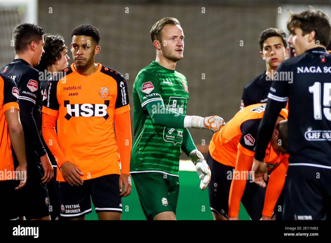 VOLENDAM, NETHERLANDS - JANUARY 3: L-R: goalkeeper Mike Havekotte of ...
