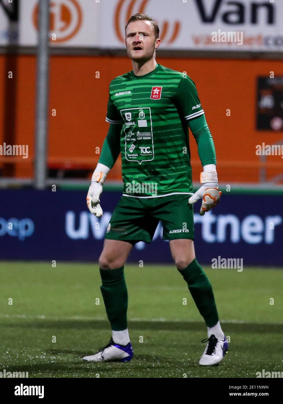 VOLENDAM, NETHERLANDS - JANUARY 3: L-R: goalkeeper Mike Havekotte of ...