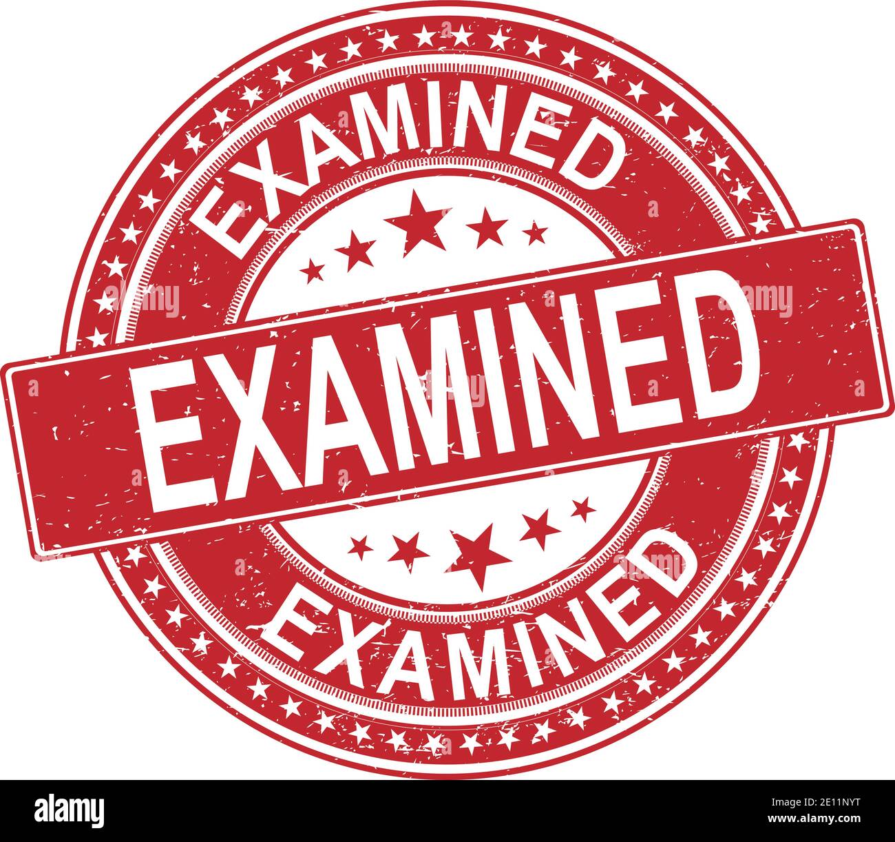 red rubber EXAMINE stamp on white background Stock Vector Image & Art ...