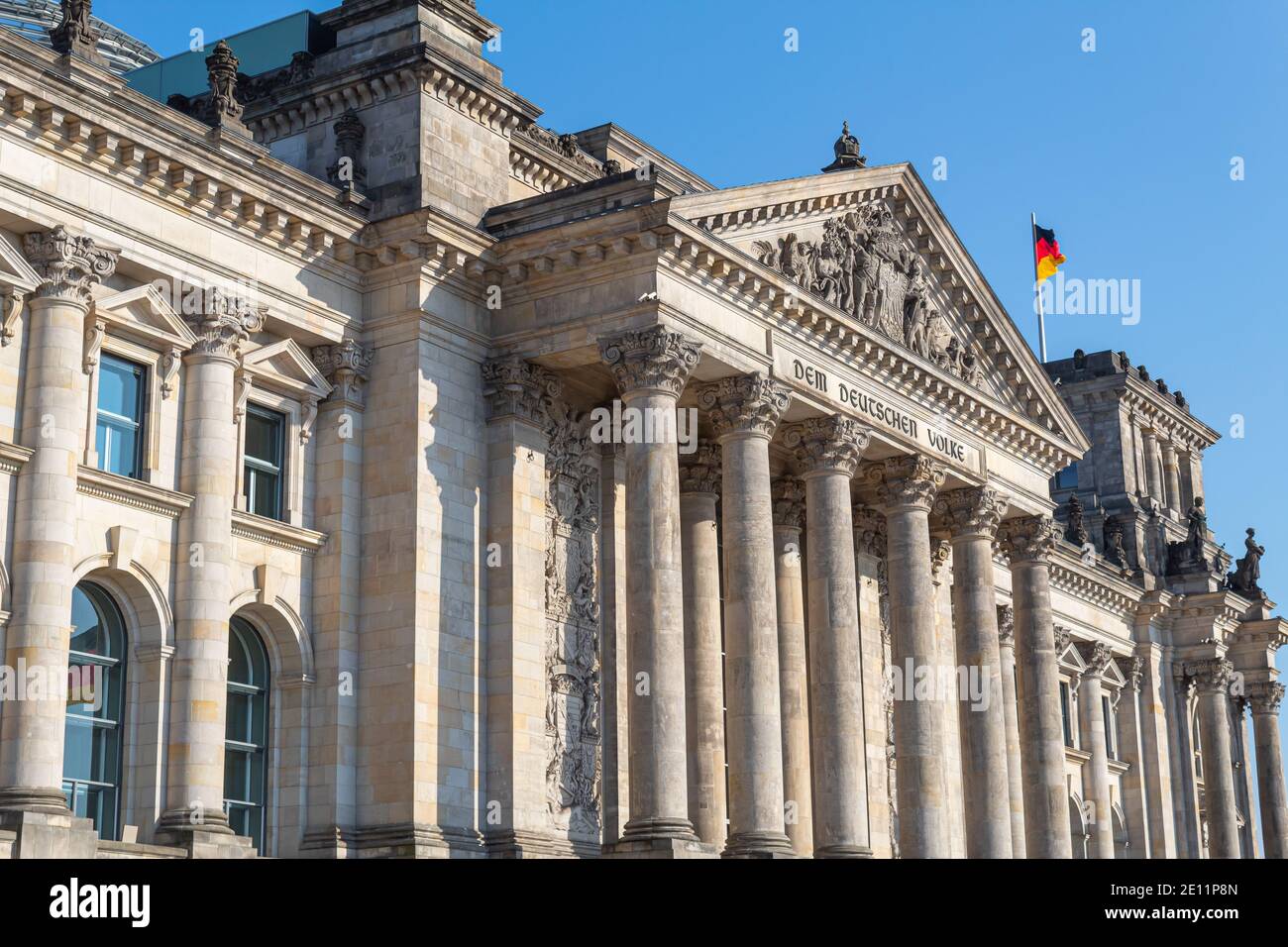 Reichstag Building, Seat Of The German Parliament Deutscher Bundestag ...