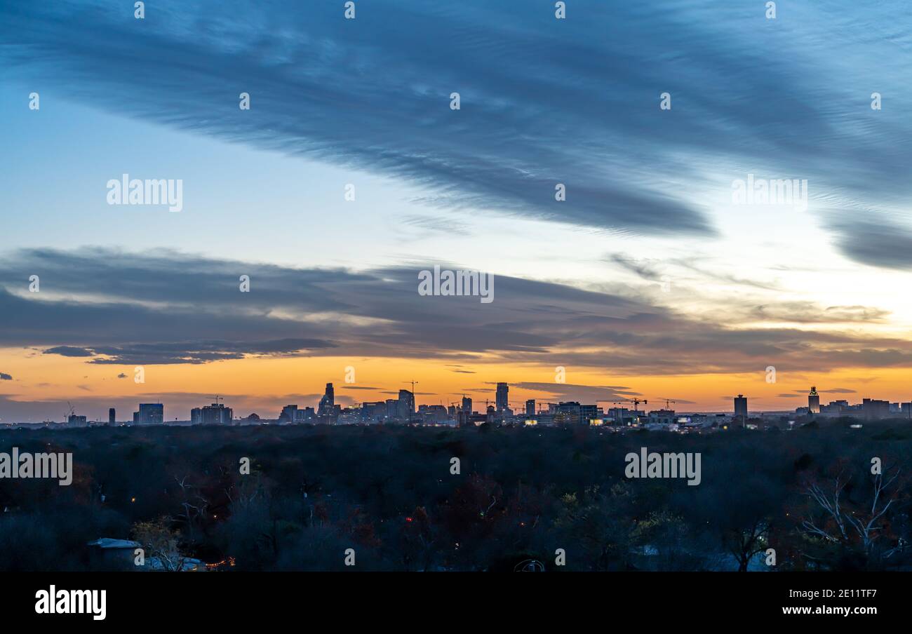 Panoramic aerial view downtown austin hi-res stock photography and ...
