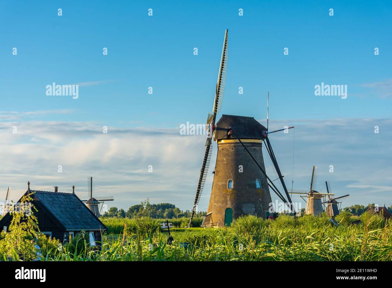 The famous windmills of Kinderdijk in the Netherlands Stock Photo - Alamy