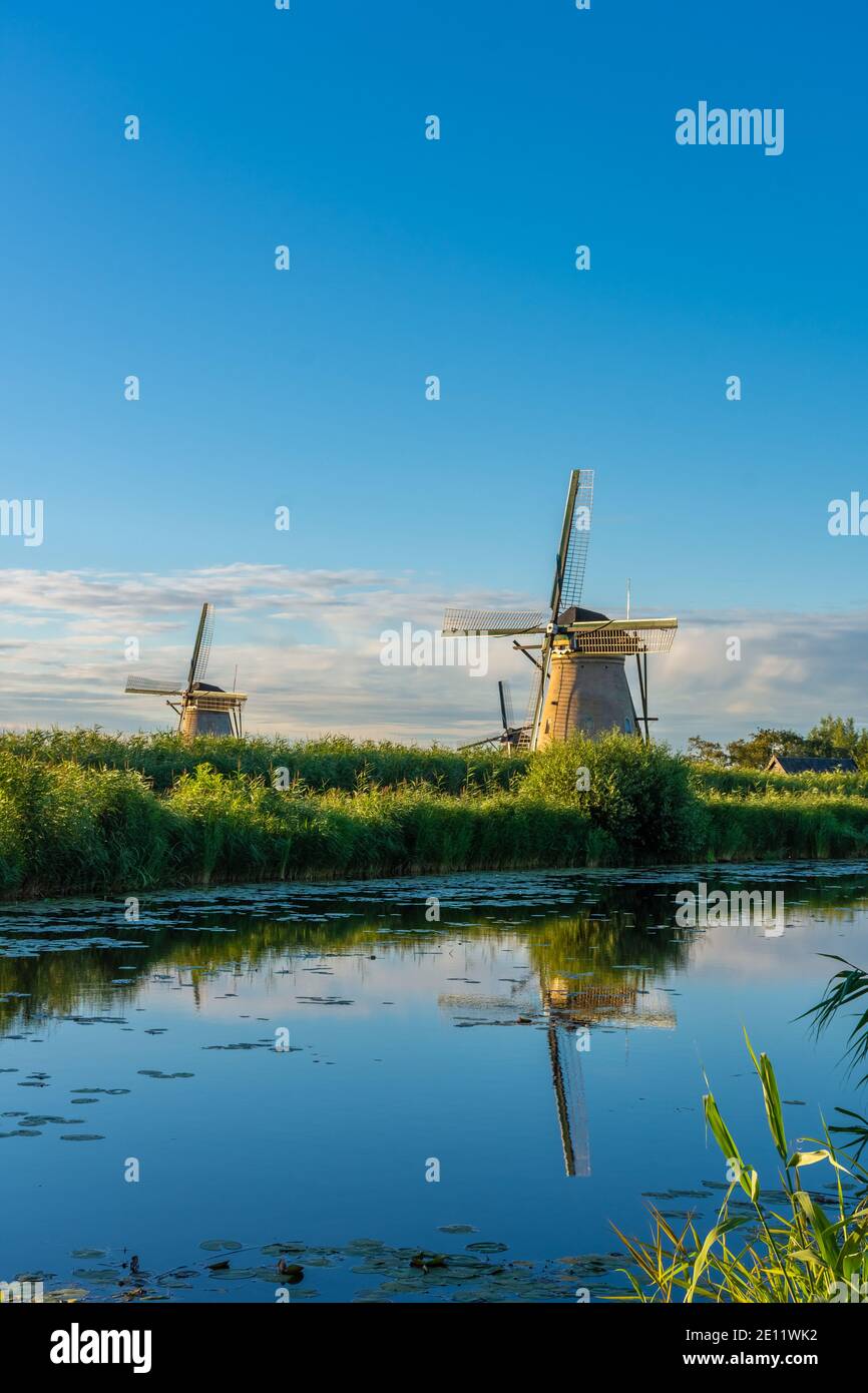 The famous windmills of Kinderdijk in the Netherlands Stock Photo - Alamy